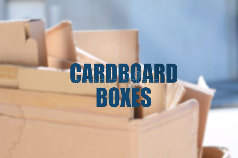 Several Cardboard Boxes Abandoned Stock Photo - Image of deployed ...