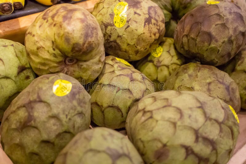 Cherimoya at the store editorial image. Image of farm - 158168575