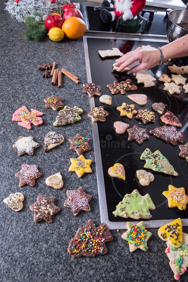 Several Christmas Cookies Ready To Eat in Advent Stock Image - Image of ...