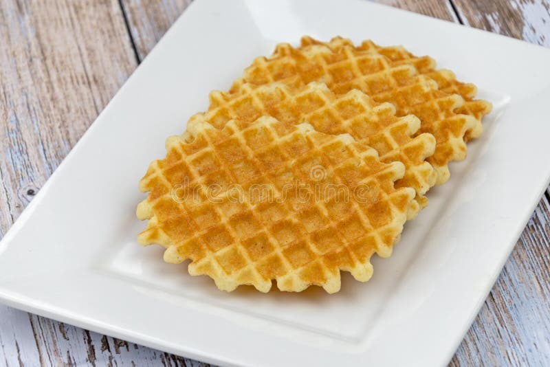 Close-up wafers on a plate stock image. Image of close - 224959403