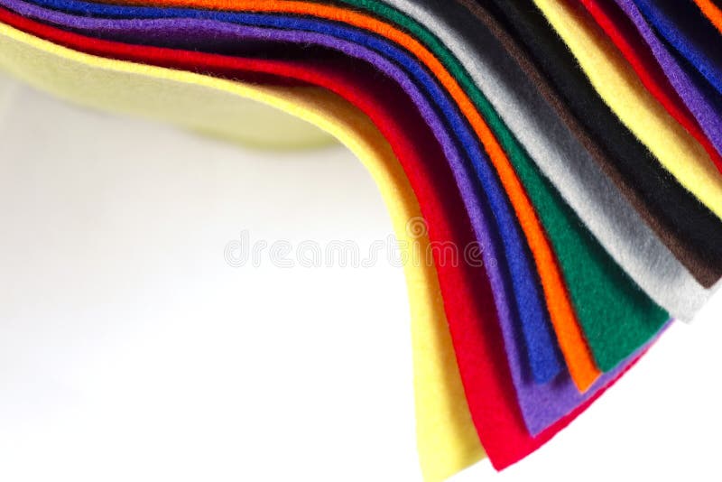 Several Colored Felt Texture Background. Assorted Color Felt Fabric ...