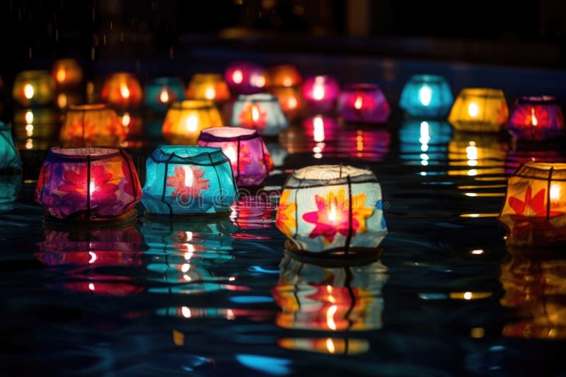 Colorful Diwali Lamp Used for Diwali & Dushera Festivals. Stock Photo ...