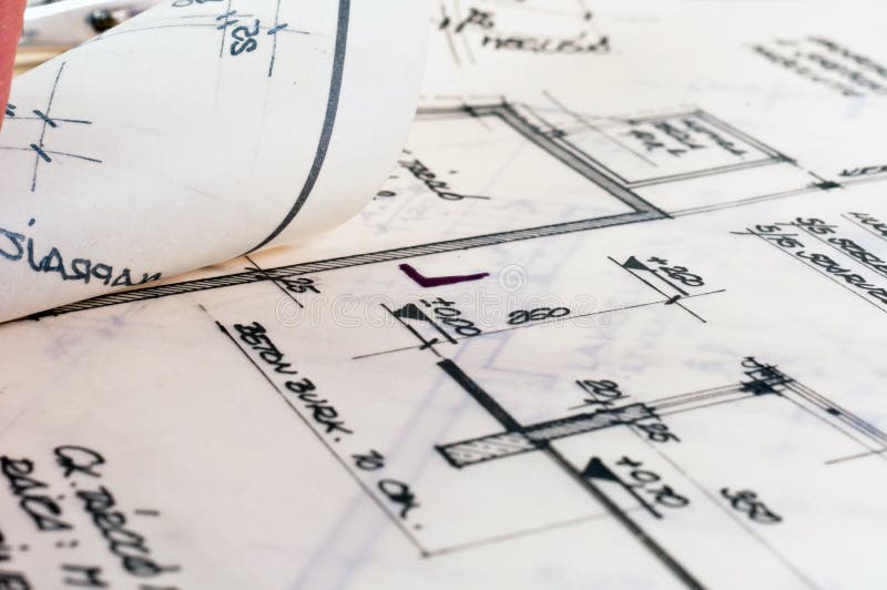 Generic Office Blueprint stock photo. Image of building - 9737720