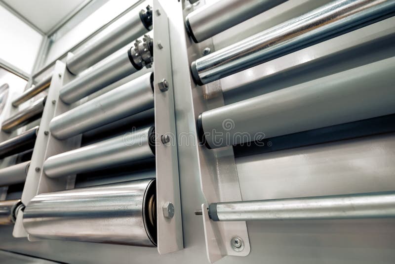 Several Conveyor Rollers. Spare Parts for Goods Conveyor Belts. Stock ...