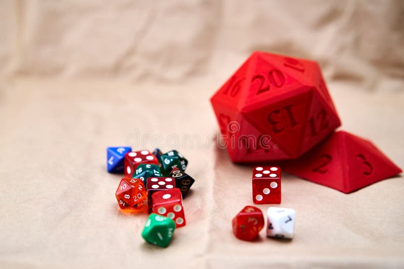 Diverse Collection Colored Dice Cardboard Surface Stock Photos - Free ...