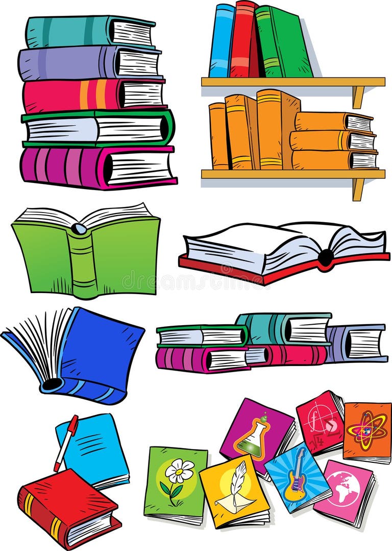 Books Different Types Stock Illustrations – 459 Books Different Types ...