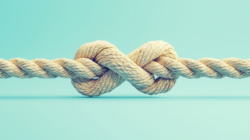 Several Different Colored Ropes Tied into a Knot, with a Pastel ...