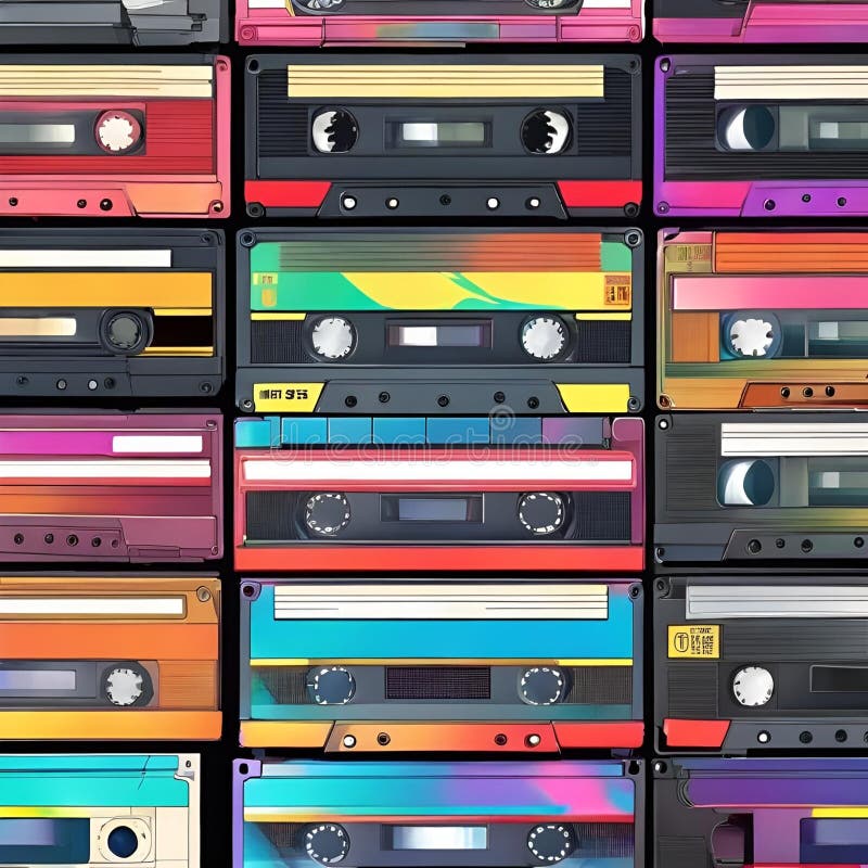 Several Different Colored Tape Tapes Piled Together on Display in a Row ...