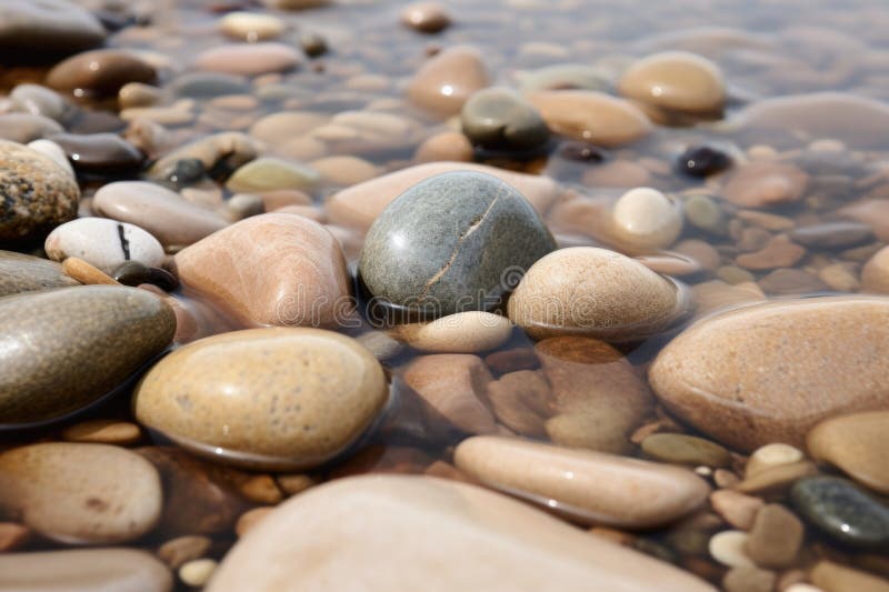 Several Different Sized Rocks Surrounding a Tiny Pebble Stock Photo ...