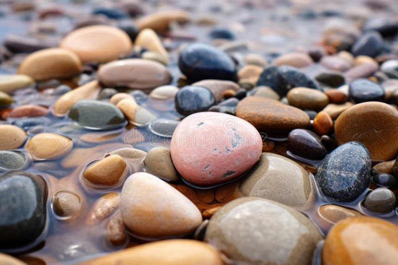 Several Different Sized Rocks Surrounding a Tiny Pebble Stock ...