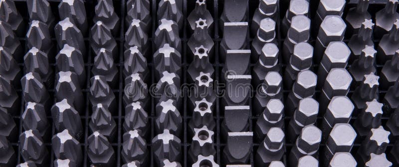 Several Different Types of Bits Stock Image - Image of objects, tool ...