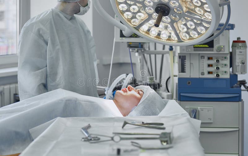 Several Doctors Surrounding Patient on Operation Table during T Stock ...
