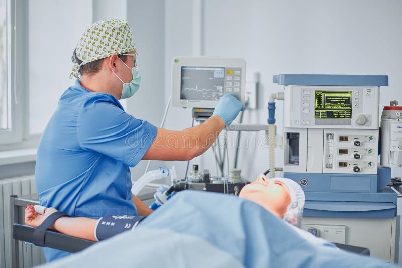 Several Doctors Surrounding Patient on Operation Table during T Stock ...