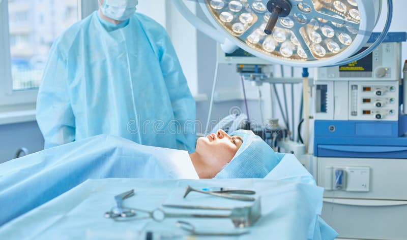 Several Doctors Surrounding Patient on Operation Table during T Stock ...