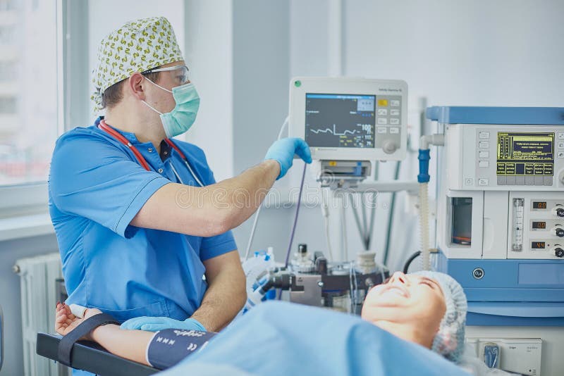 Several Doctors Surrounding Patient on Operation Table during T Stock ...