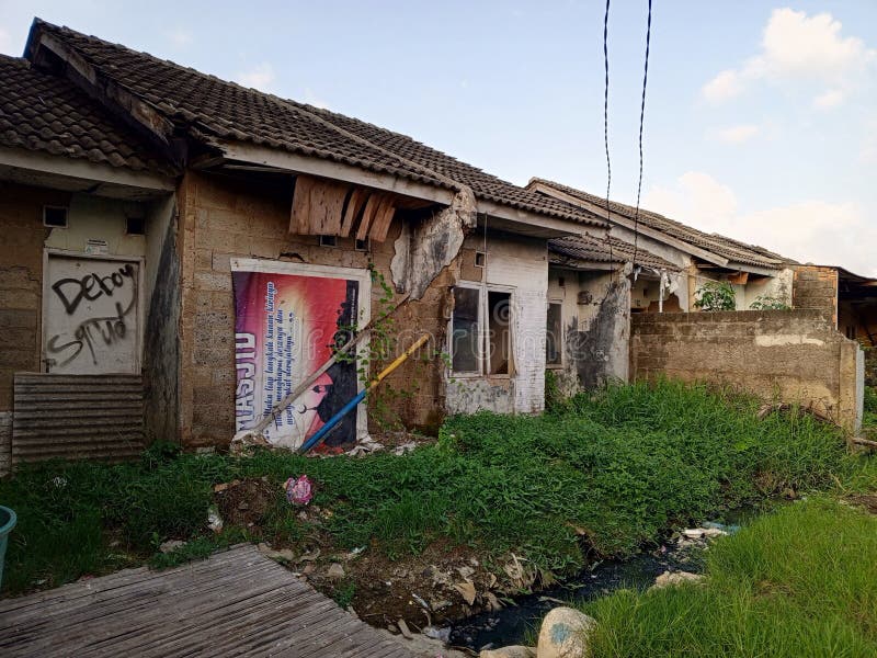 Several Empty Houses Were Left Unoccupied Editorial Photography - Image ...