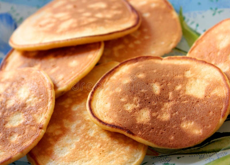 Several Excellent Appetizing Crispy Pancakes Stock Photo - Image of ...