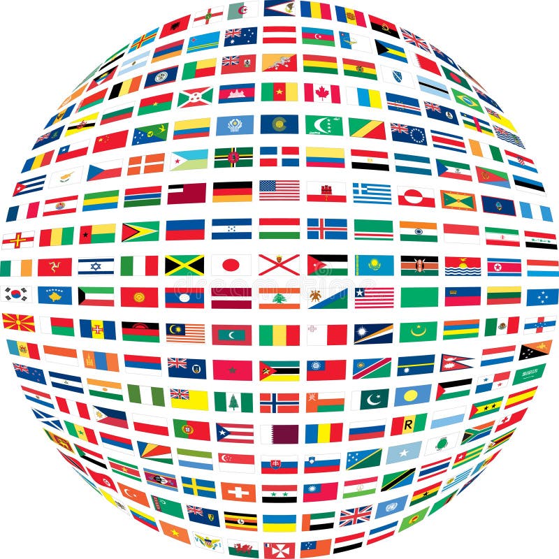 Complete set of Flags stock illustration. Illustration of country ...