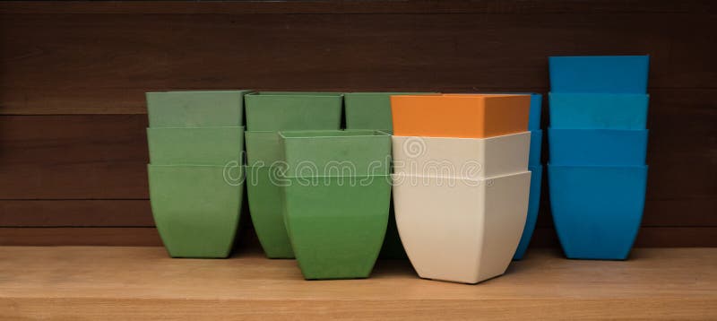 Several flower pots stock image. Image of crock, flower - 49877849