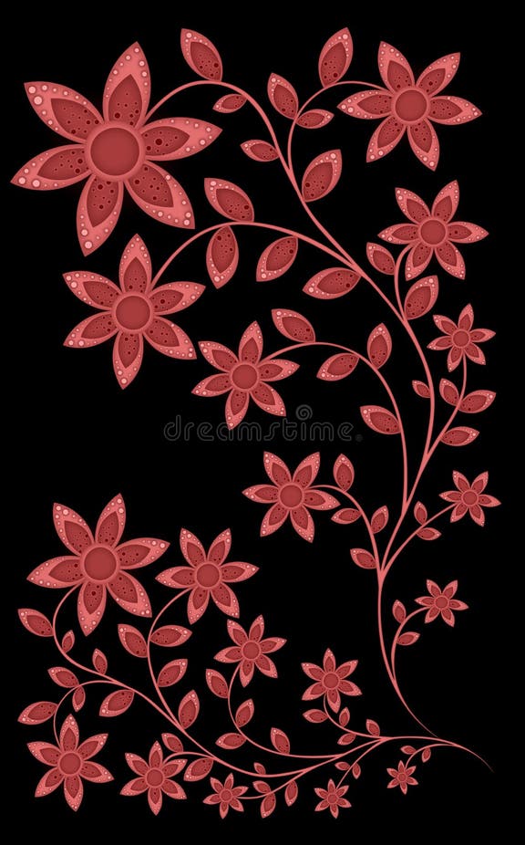 Several flowers stock illustration. Illustration of whorl - 12684332