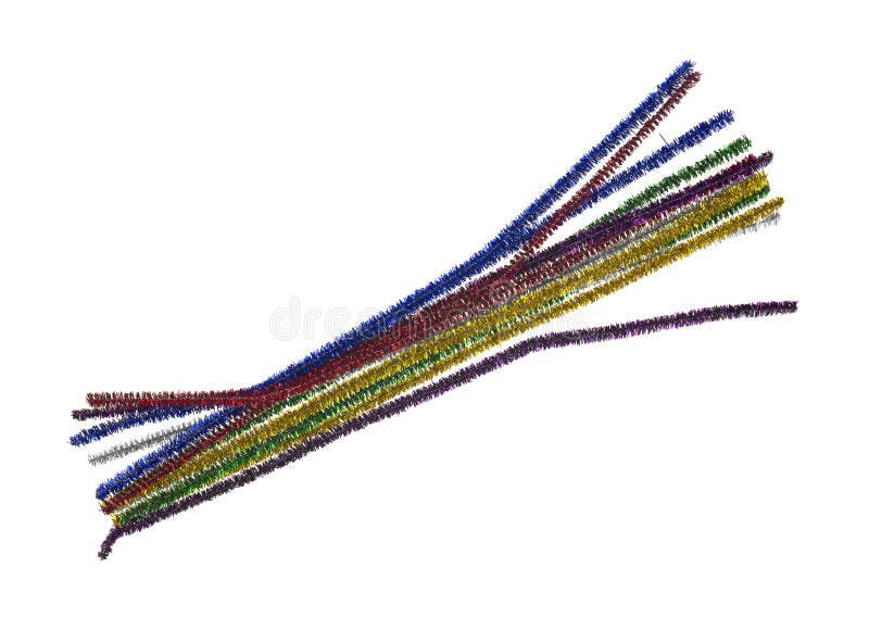 Several Foil Furry Craft Sticks Stock Photo - Image of bent, glitter ...