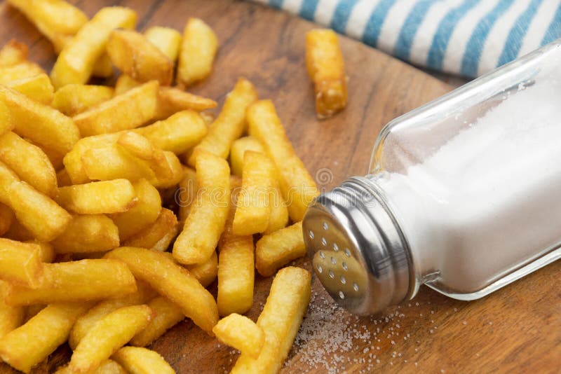 French fries with salt stock image. Image of crispy - 235185109