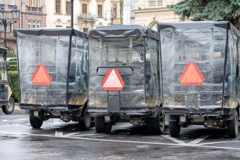 Garbage Carts in Public Facilities Stock Image - Image of public ...