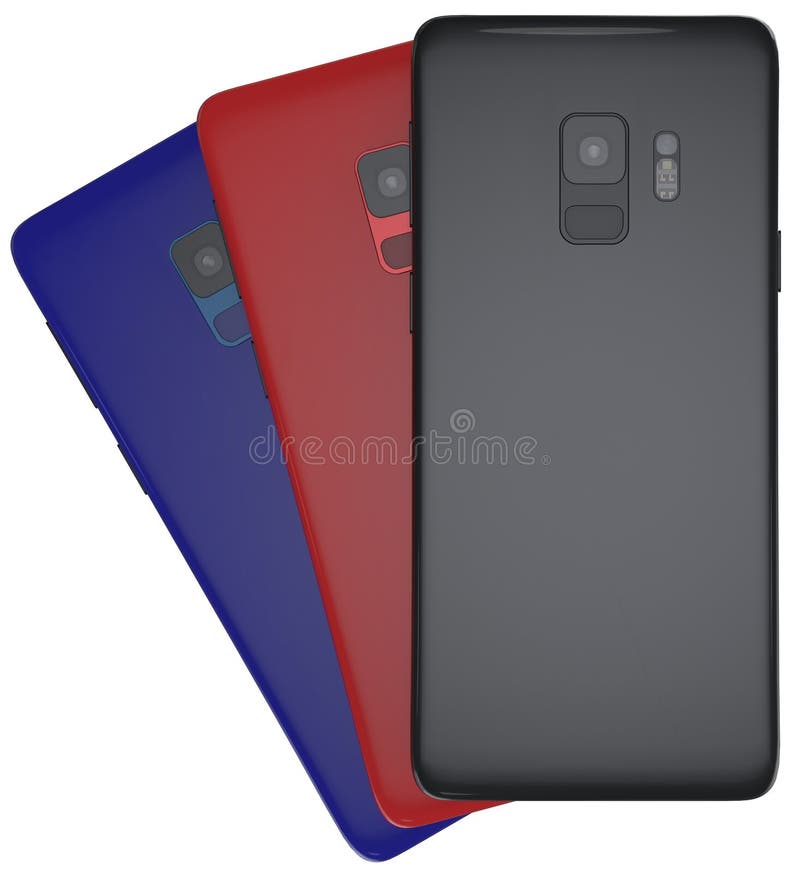 Several Generic Smartphones Stock Image - Image of equipment, isolated ...