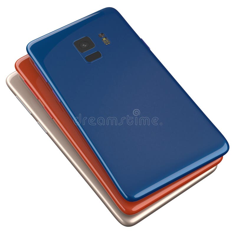 Several Generic Smartphones Stock Illustration - Illustration of black ...