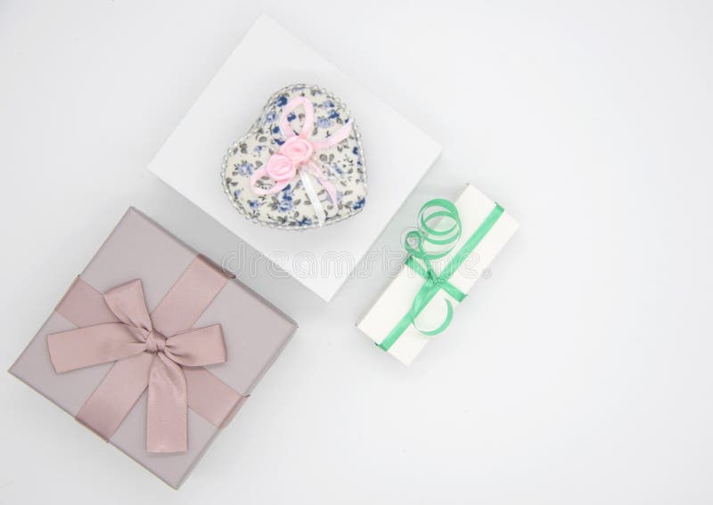 Several Gift Boxes of Different Colors and Sizes Stock Photo - Image of ...