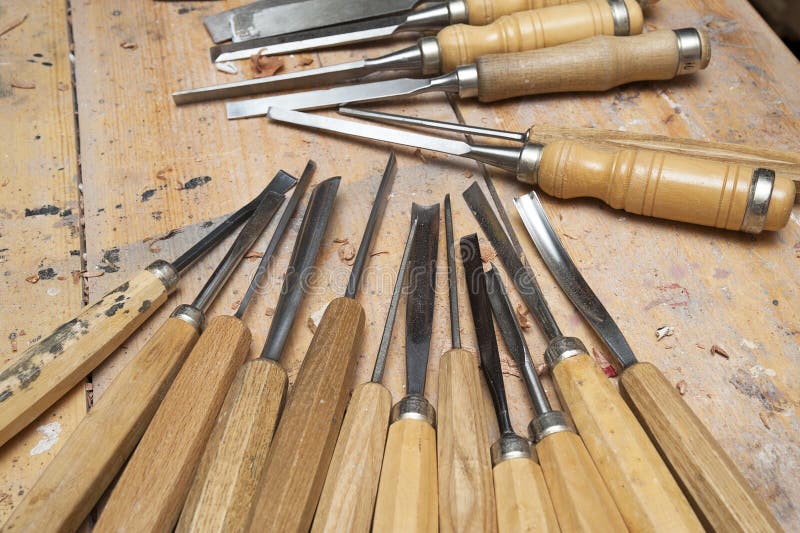Several gouges stock image. Image of gouges, manual, sawdust - 31434479