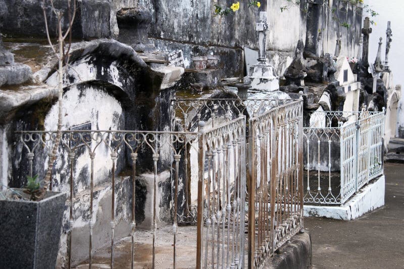 Several Graves Inside a Cemetery Stock Image - Image of building ...