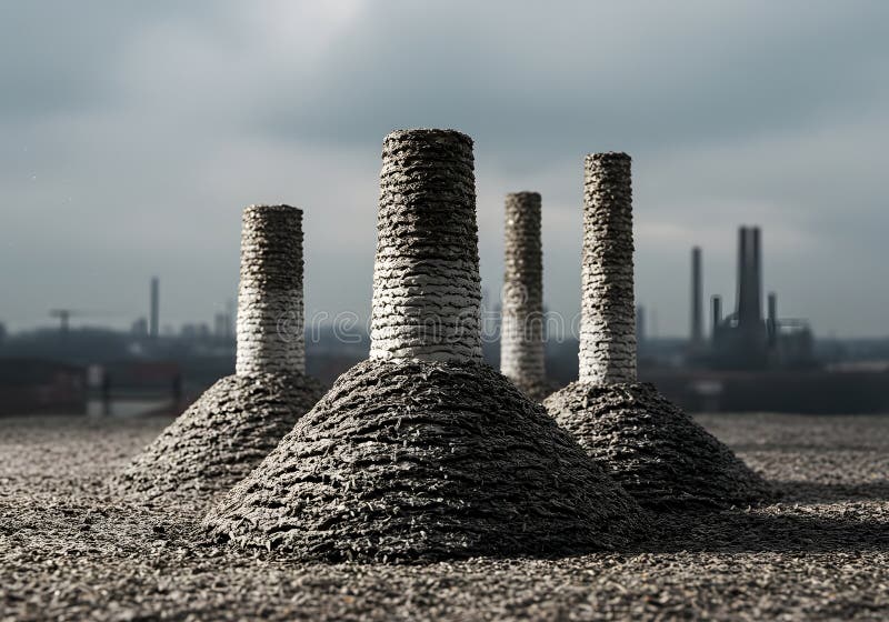 Industrial Rooftop Structures Stock Illustration - Illustration of ...