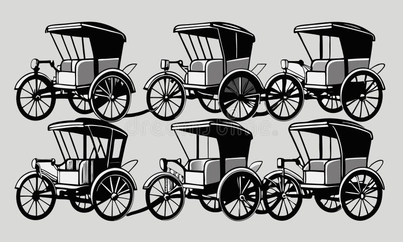 Antique Horseless Carriage Stock Illustrations – 21 Antique Horseless ...