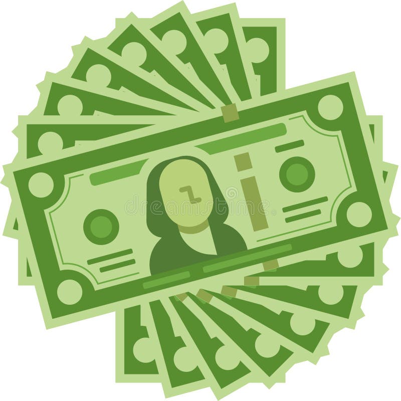 Several Green Banknotes are Arranged in a Fan, Creating a Visual ...