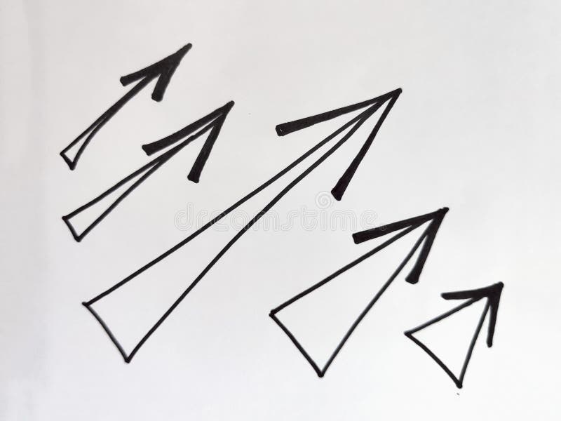 Several Hand-drawn Arrows Point Upwards, Symbolizing Advancement and ...