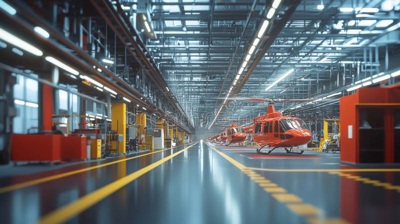 Several Helicopters are Pictured in the Background As an Orange ...