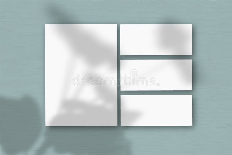 Several Horizontal and Vertical Sheets of White Textured Paper on the ...