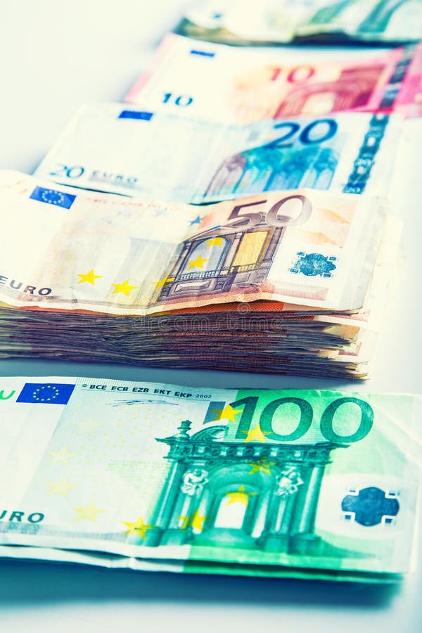 Banknotes Stacked One after the Other Stock Image - Image of business ...