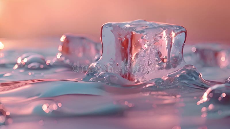 Group of Ice Cubes Floating on Water Stock Video - Video of hydration ...