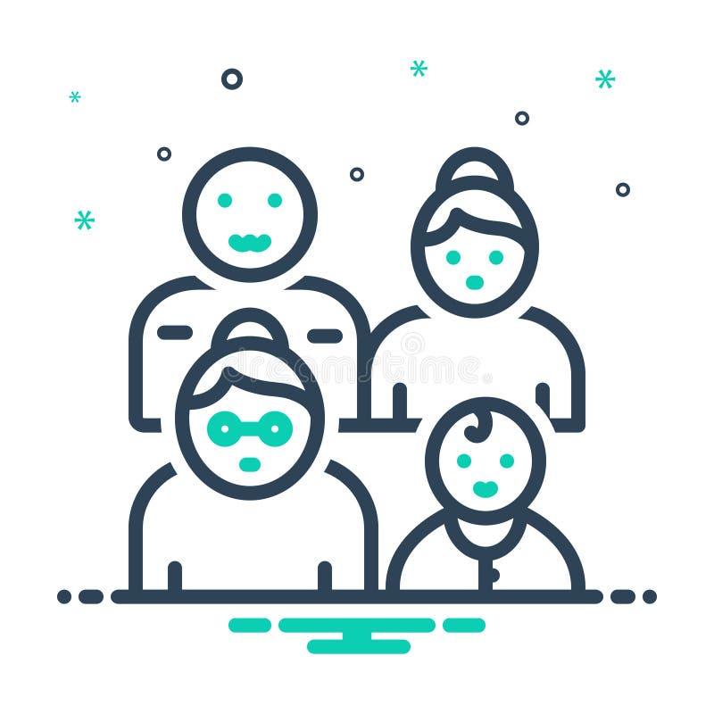 Mix Icon for Several, Individual and People Stock Vector - Illustration ...