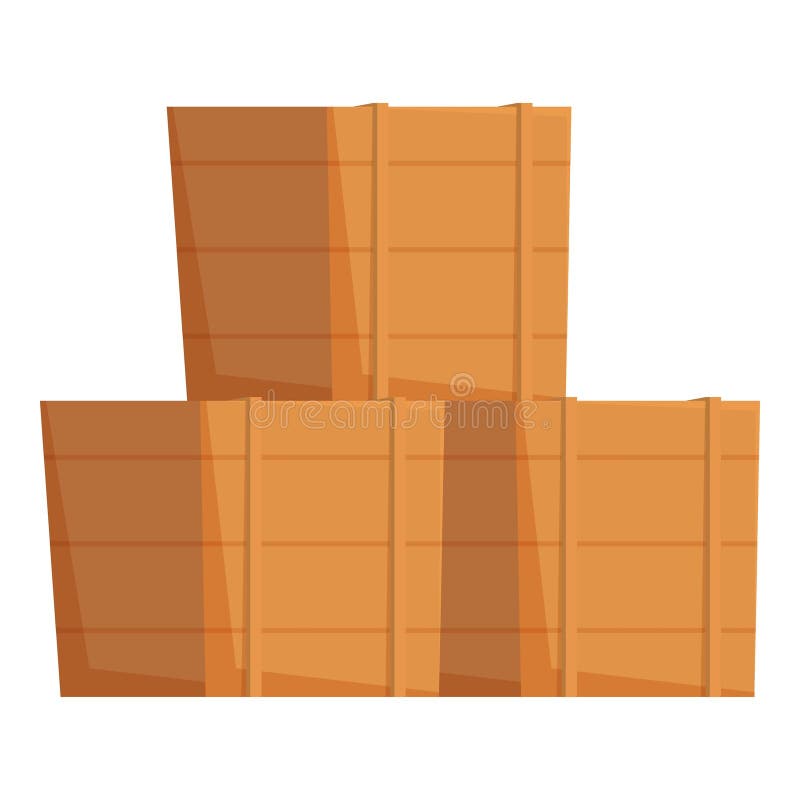 Stack of Wooden Crates Forming a Stable Structure for Storage and ...