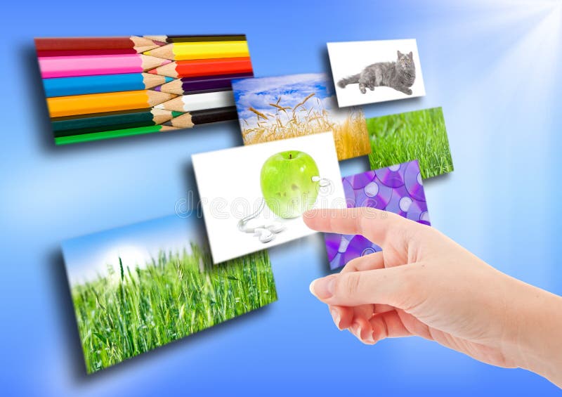 Several Images on Background Stock Photo - Image of concept, screen ...