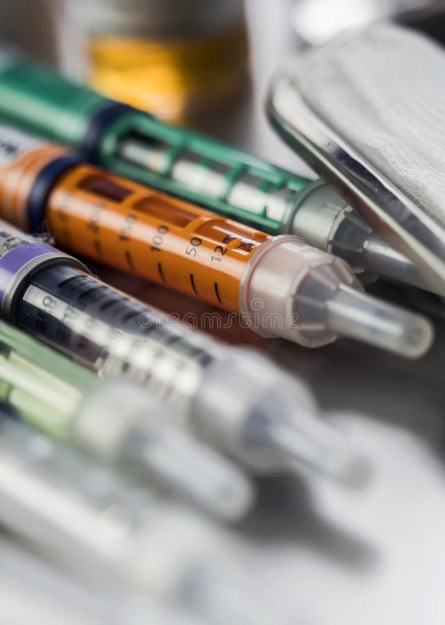 Several Injectors Of Insulin Stock Image Image Of Ampule Disposable 181818829