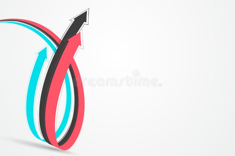 Several Interlaced Extended Arrows Symbolize the Moral of Growth and ...