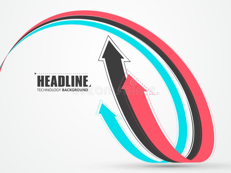 Several Interlaced Extended Arrows Symbolize the Moral of Growth and ...