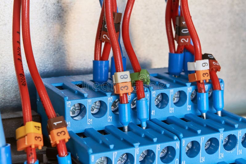 Several Intermediate Relay Blue Wires are Connected According To the ...