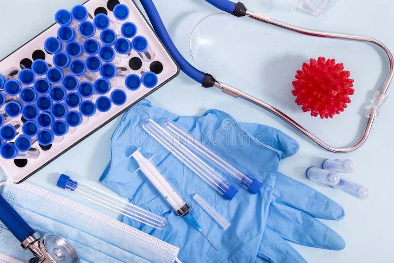 Several Laboratory Objects for Analysis Stock Image - Image of ...