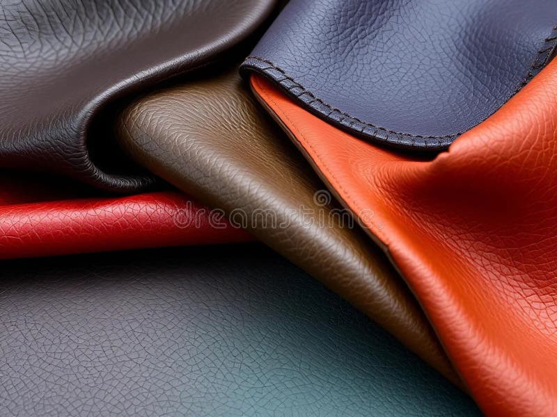 Leather Samples of Different Colors Stock Illustration - Illustration ...