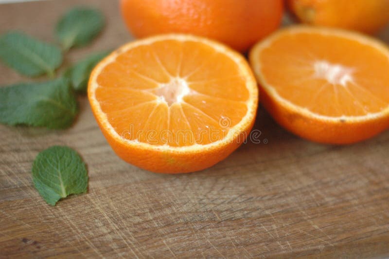Several Mandarin Oranges Cut in Half Stock Photo - Image of dieting ...